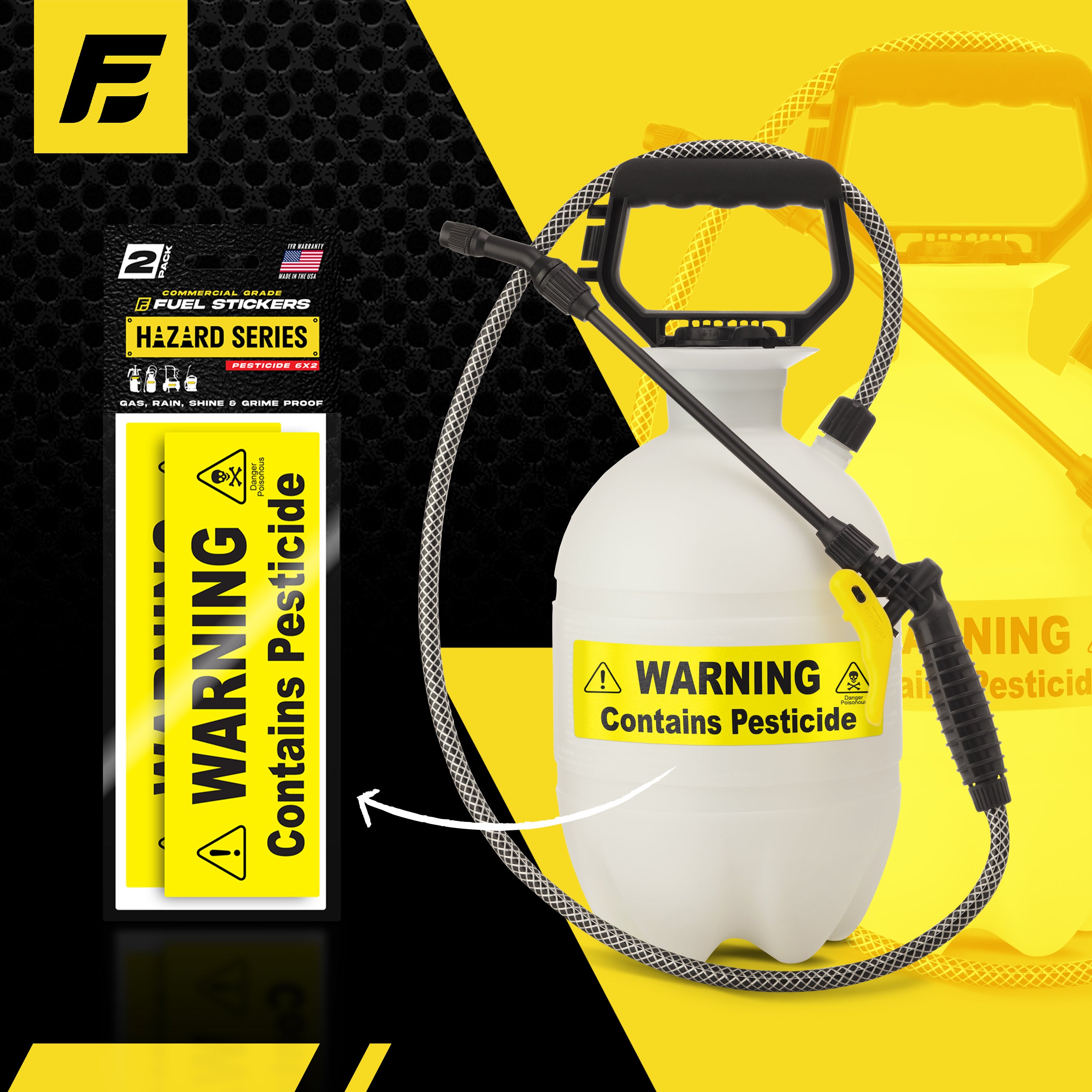 Pump Sprayer Labels (Hazard Series) – FuelStickers.com