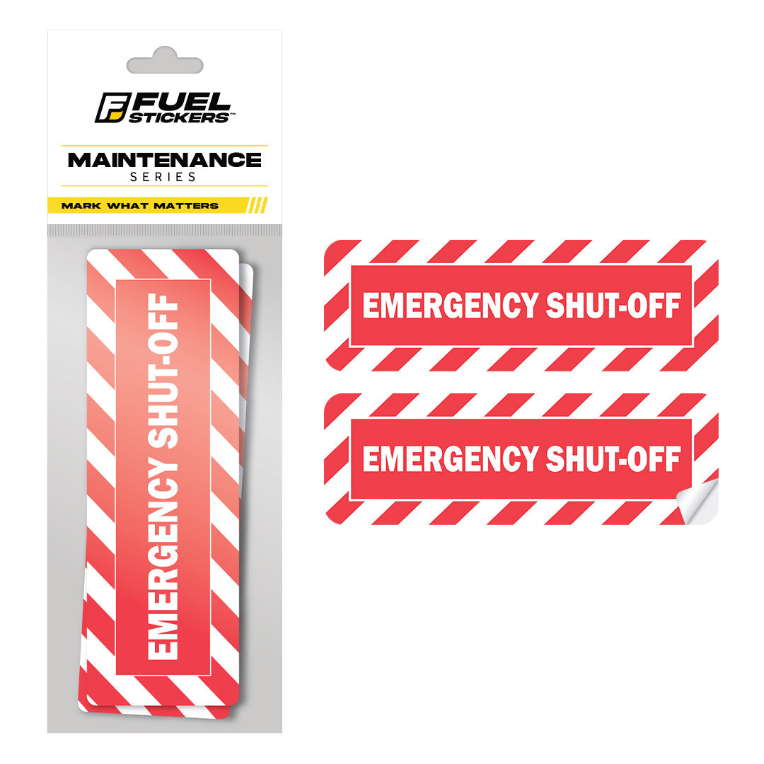 Emergency Shut Off Sticker - Emergency Fuel Shut Off Label - Large ...