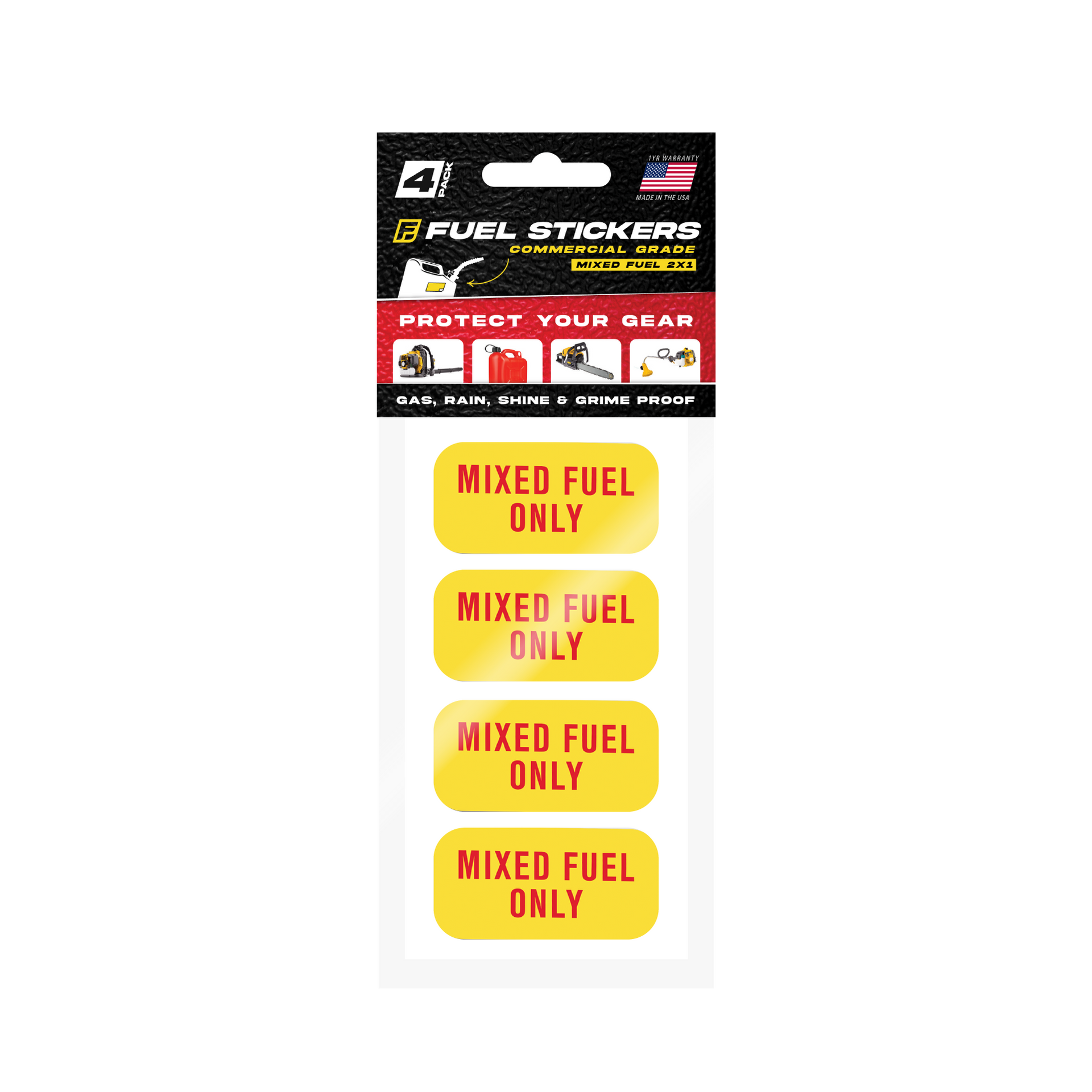 Fuel Stickers - Heavy-Duty Gas Can Labels and Outdoor Power Equipment ...