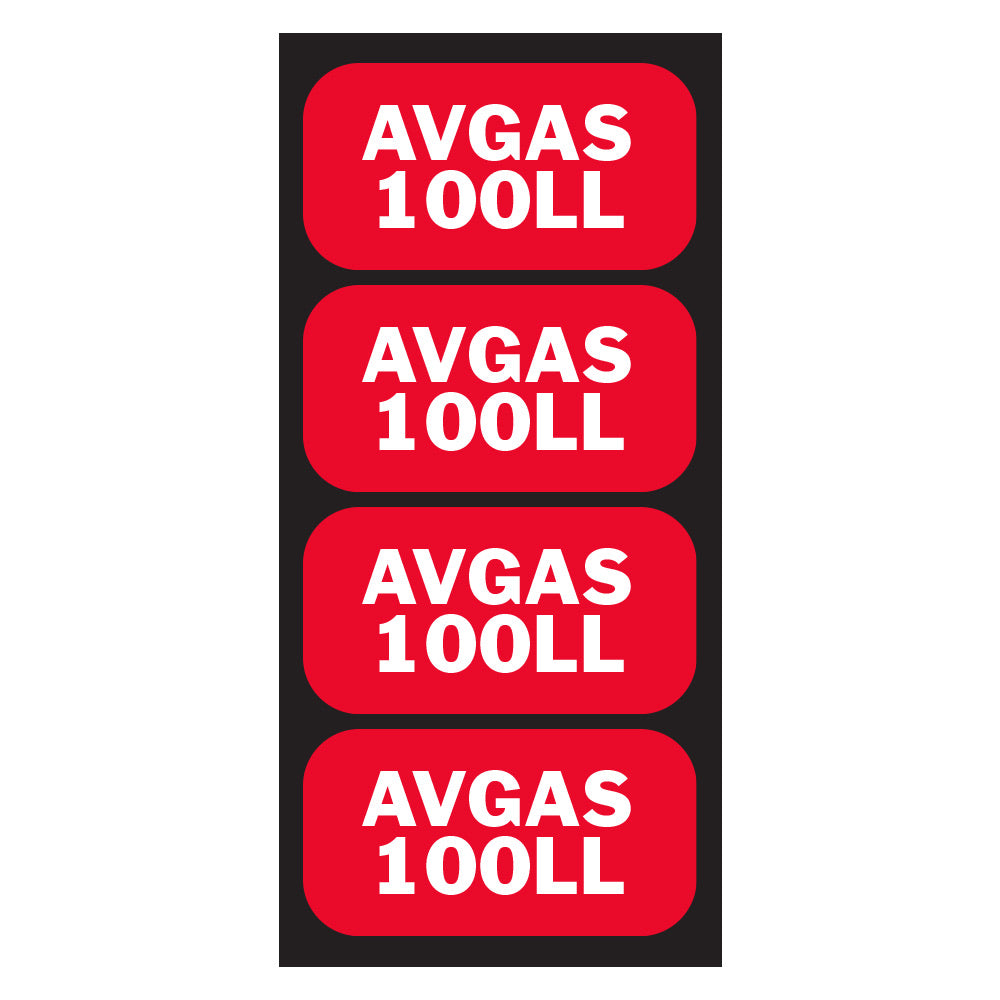 AVGAS 100LL Fuel Identification Labels for Aircraft - for Aviation Use ...