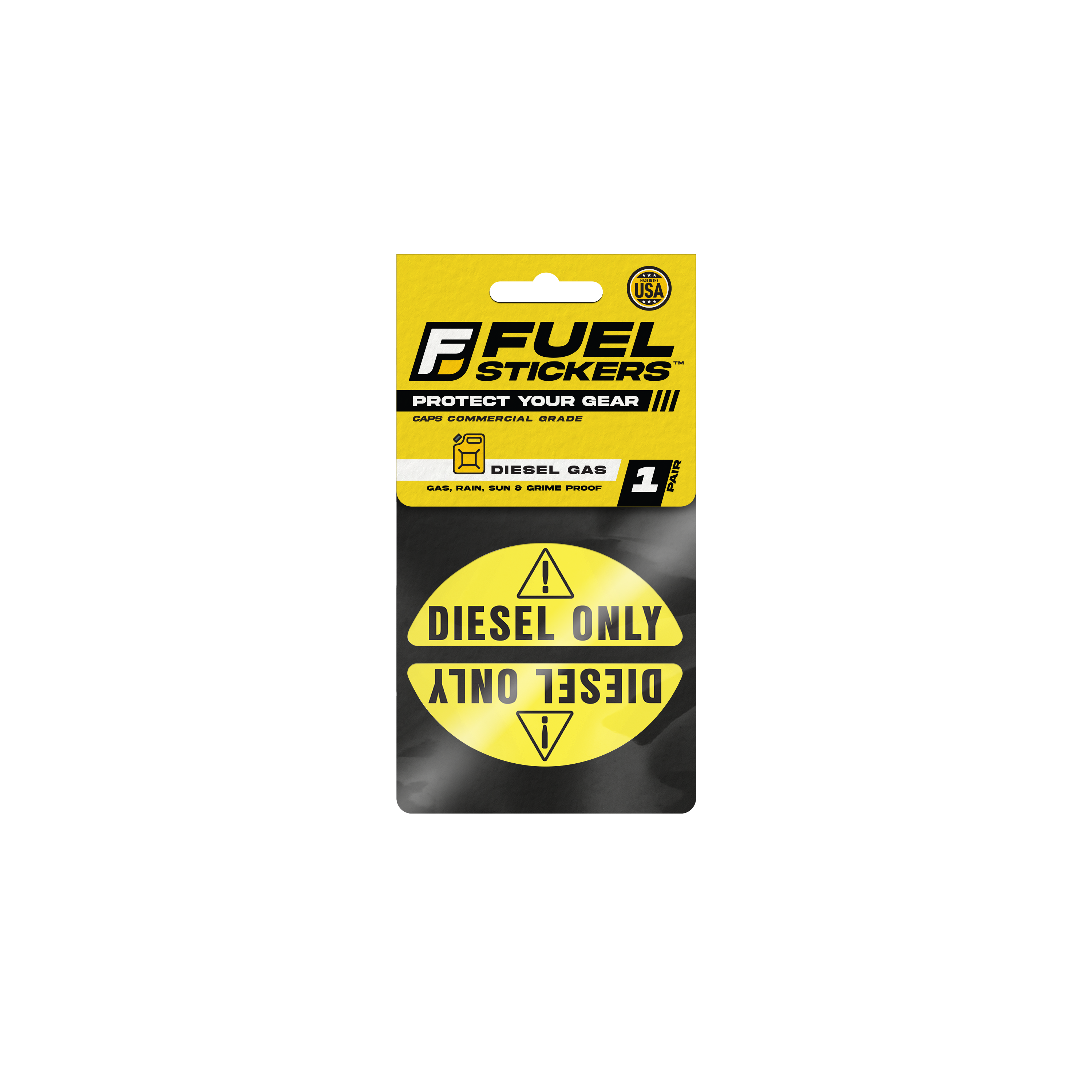 Diesel Fuel Cap Sticker - Yellow (1 Pair) – FuelStickers.com