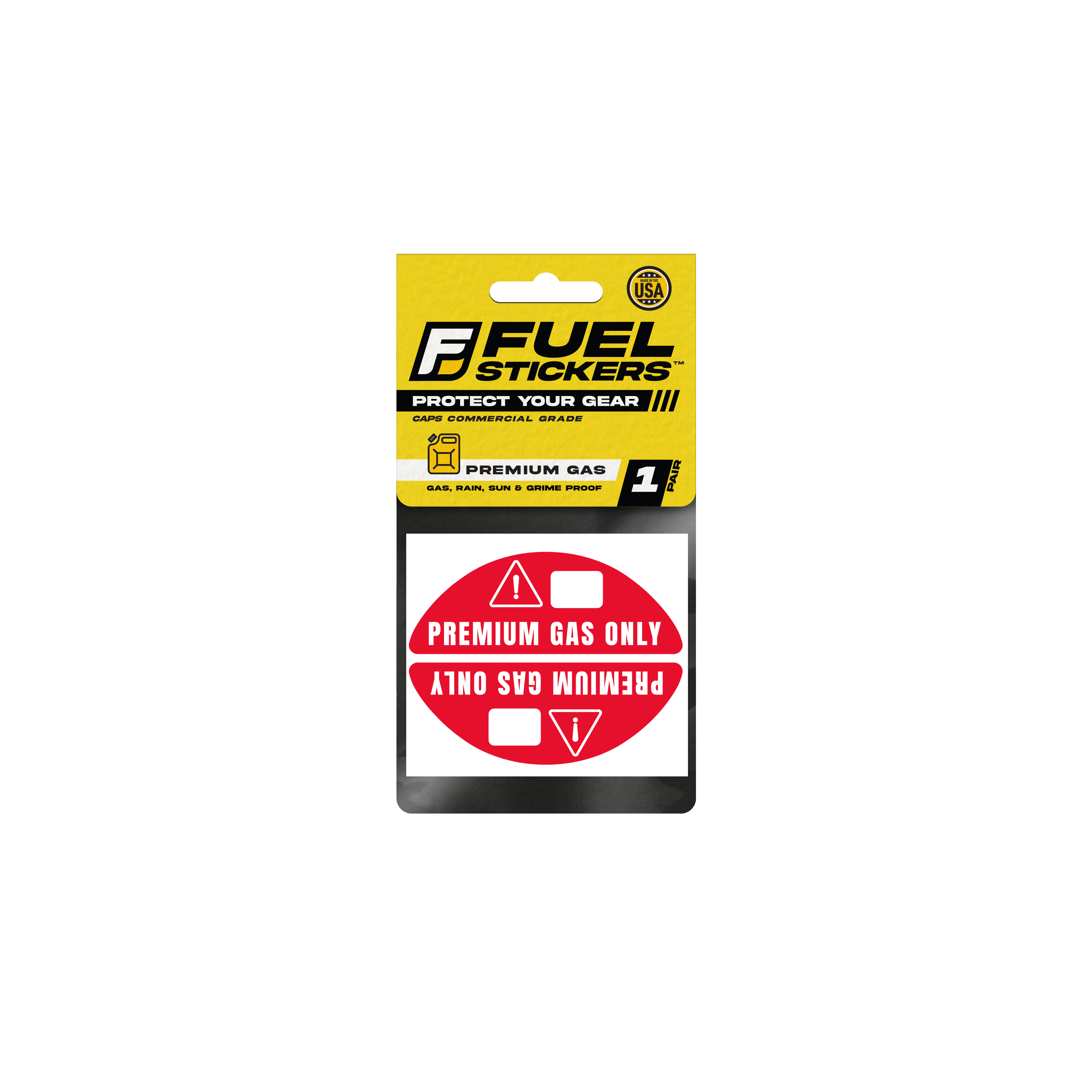 Premium Gas Only Sticker for Gas Cap | 1 Pair – FuelStickers.com