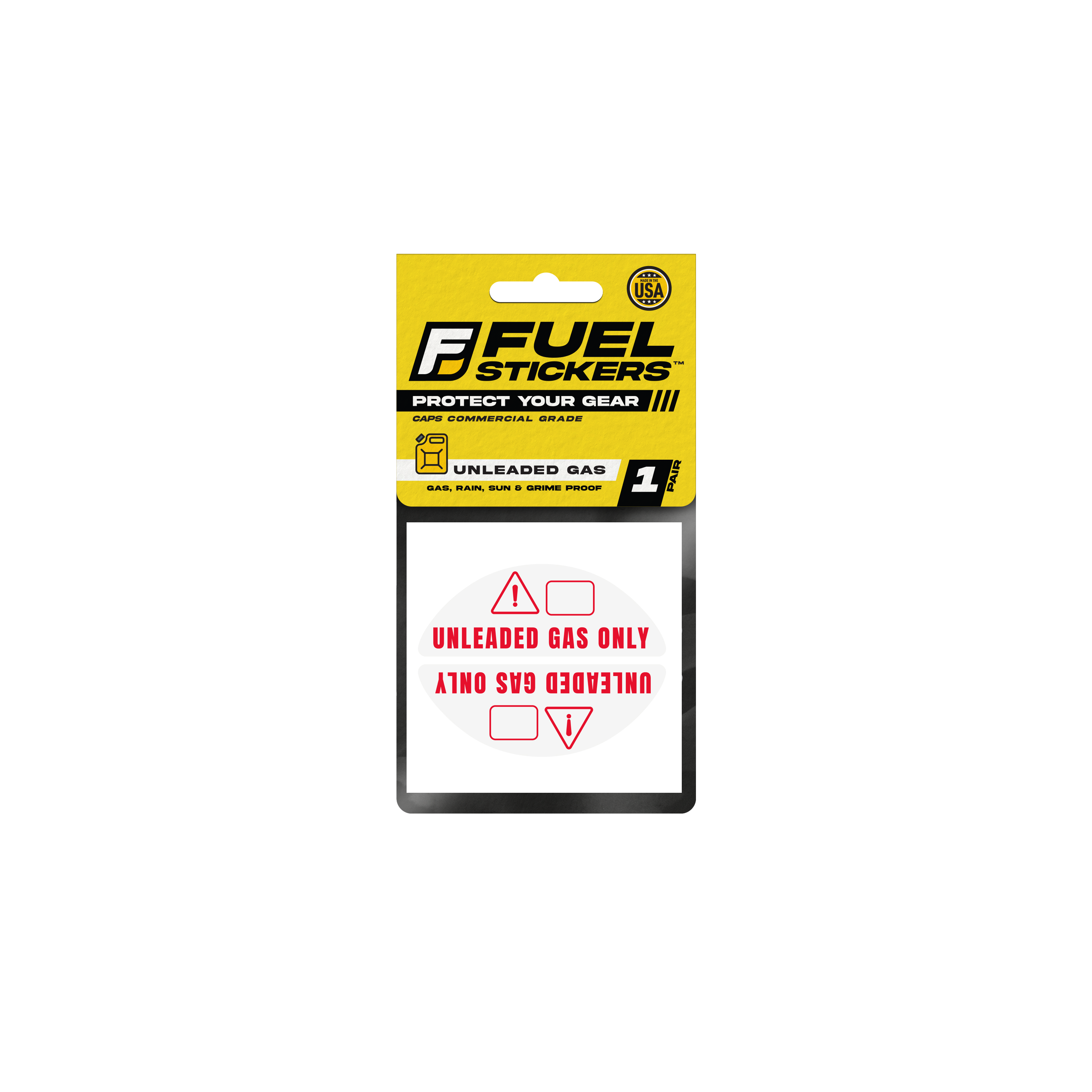 Unleaded Only Stickers - Fuel Cap Labels - 1 Pair – FuelStickers.com