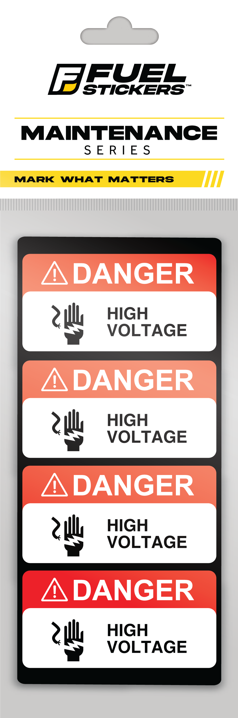 Danger High Voltage Stickers | 2x1 Safety Labels – FuelStickers.com