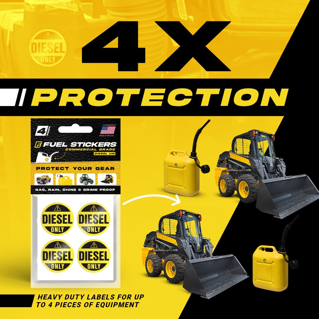 Diesel Fuel Only Sticker - for Diesel Fuel Cans and Diesel Fuel Powered ...