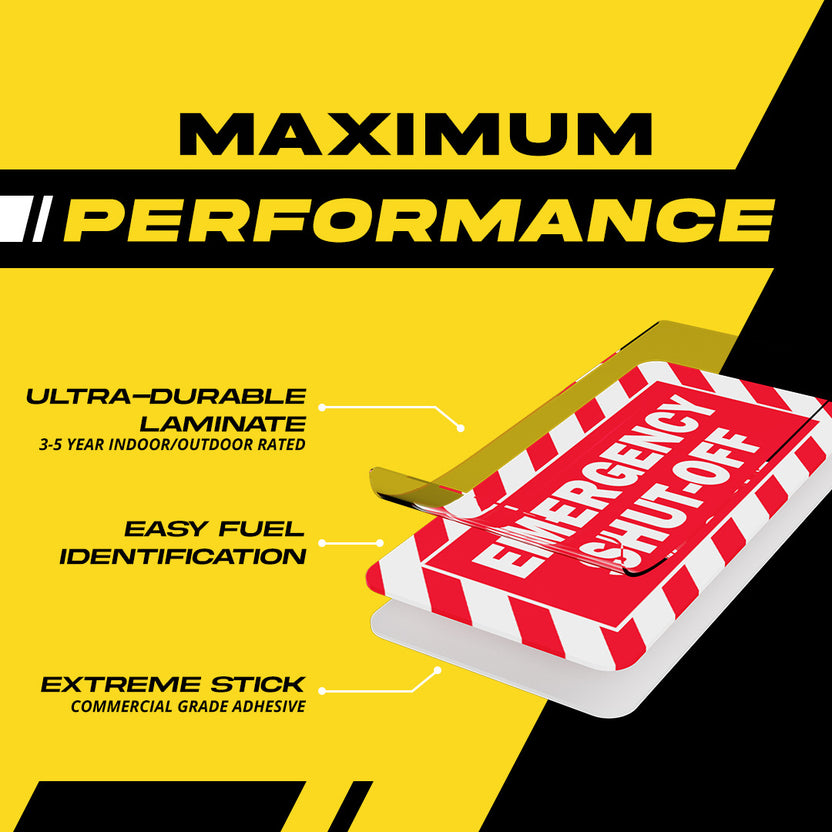 Fuel Stickers - Heavy-Duty Gas Can Labels and Outdoor Power Equipment ...