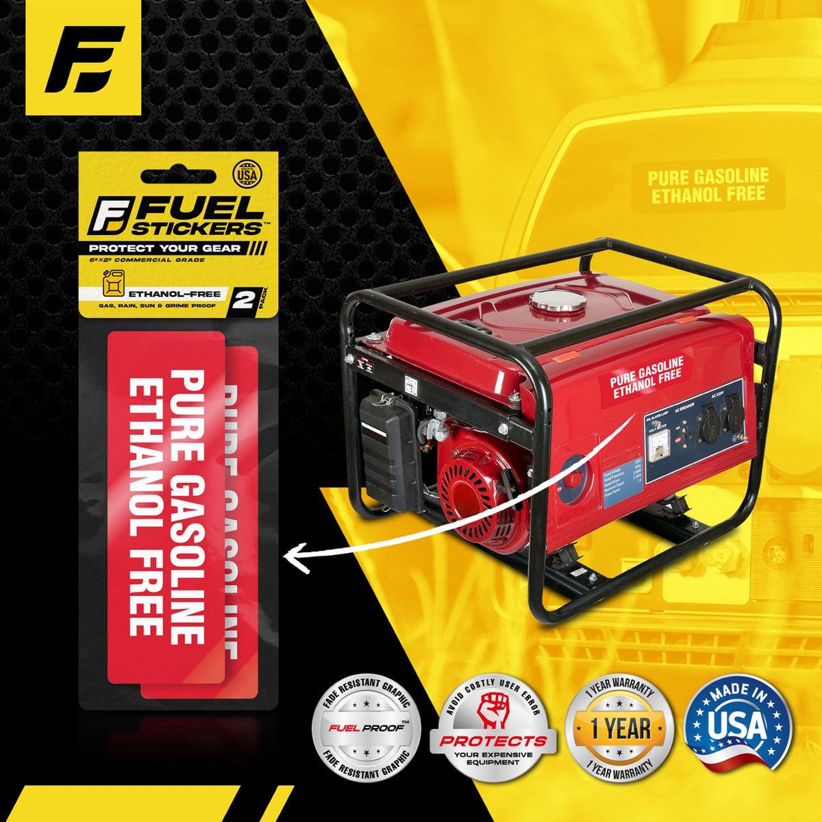 No Ethanol Labels for Fuel Storage and Equipment – FuelStickers.com