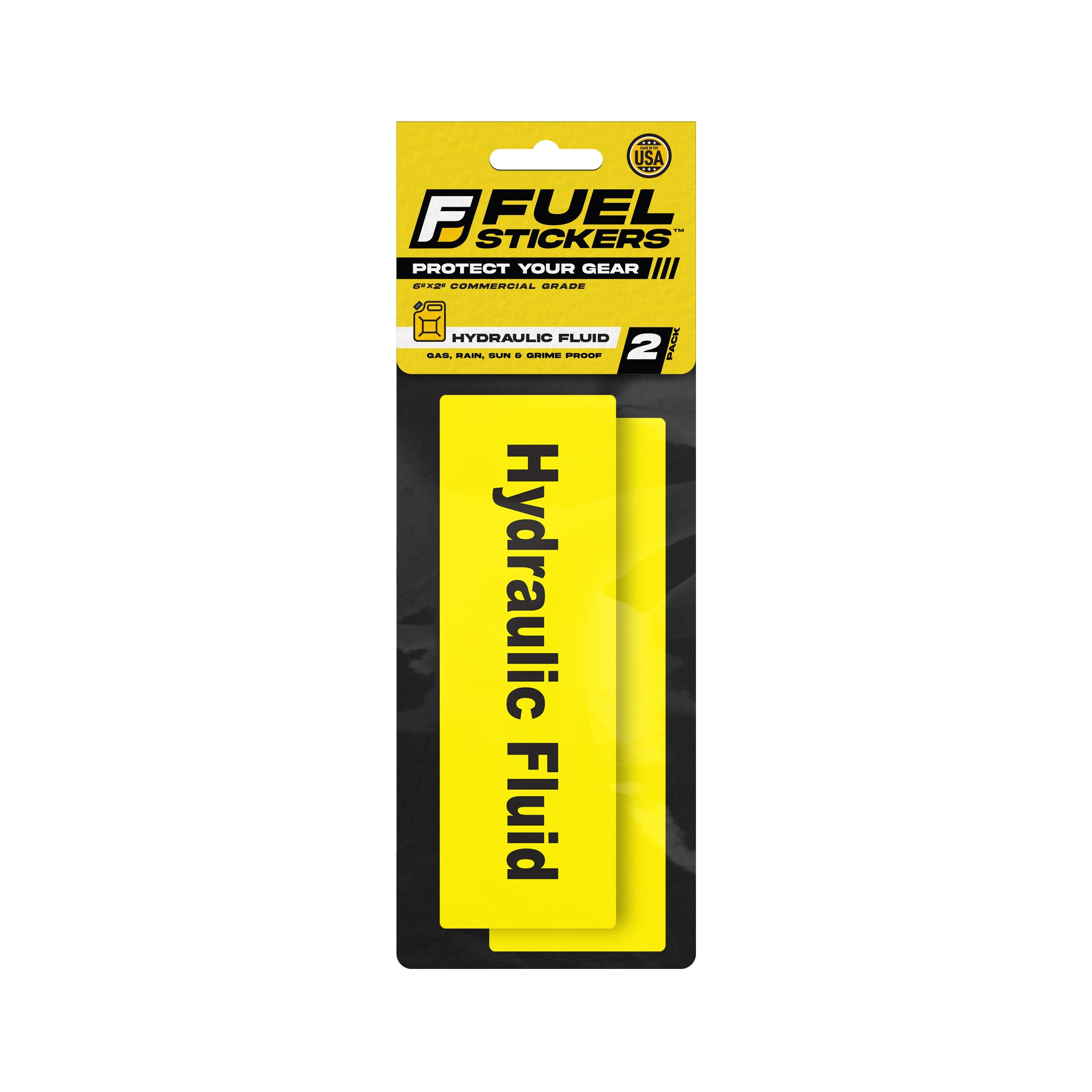Hydraulic Oil Stickers - 2 Heavy Duty Labels – FuelStickers.com