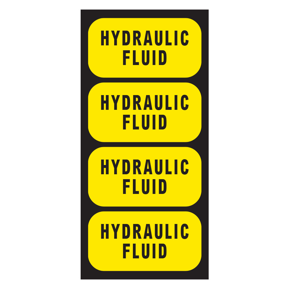 Hydraulic Oil Sticker - Fluid Management - Safety and Compliance Labels ...