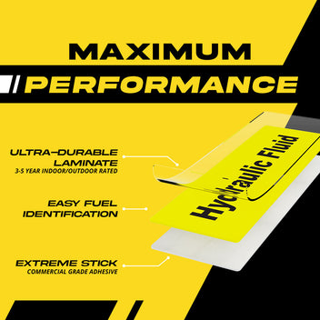 Fuel Stickers - Heavy-Duty Gas Can Labels and Outdoor Power Equipment ...