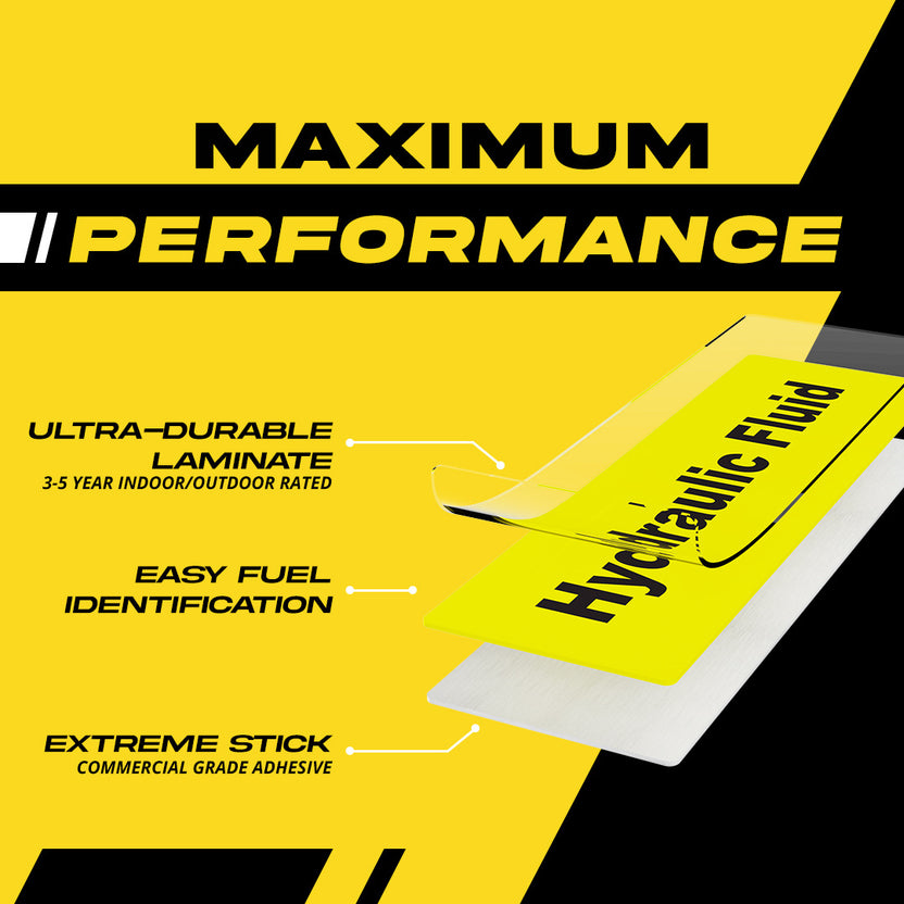 Fuel Stickers - Heavy-Duty Gas Can Labels and Outdoor Power Equipment ...