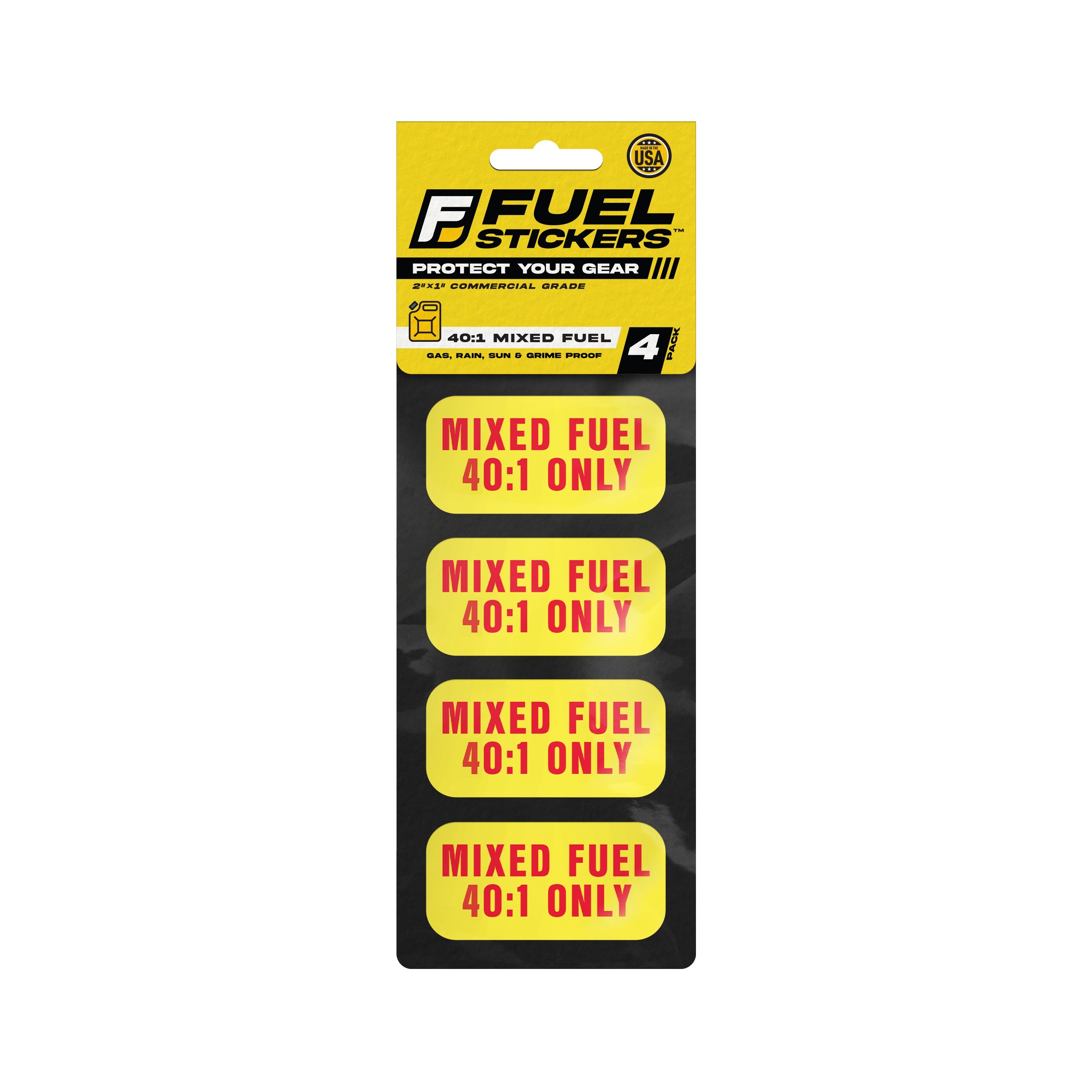 Mixed Fuel Only Stickers 40:1 | 4 Pack – FuelStickers.com