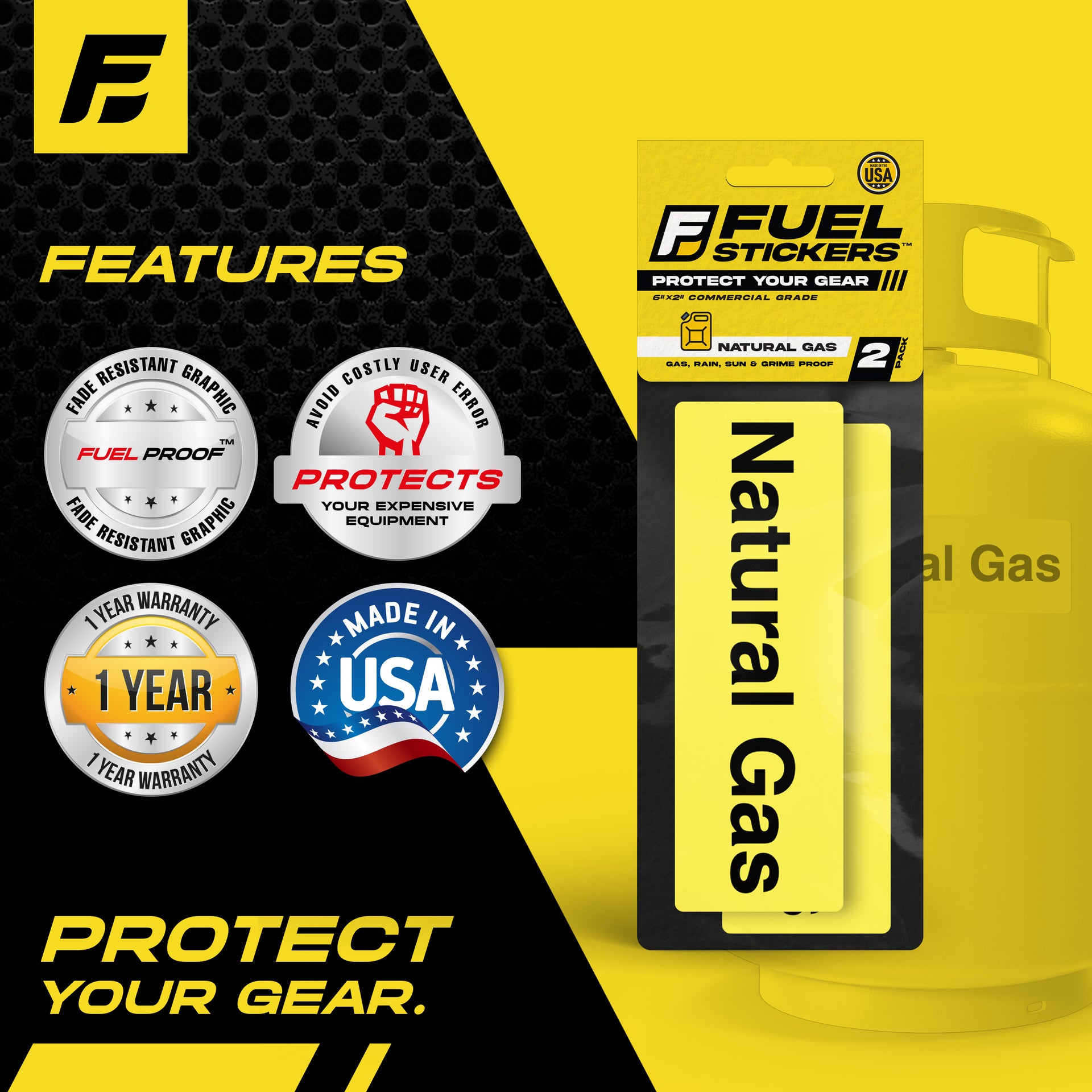 2" x 6" (LxW): Large Stickers – FuelStickers.com