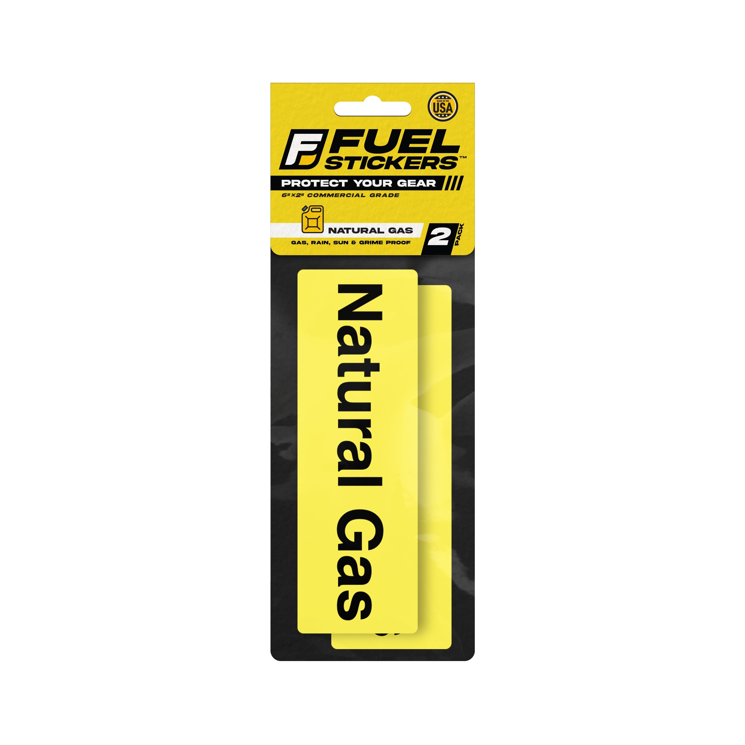 Natural Gas Labels | 6x2 Fuel Stickers – FuelStickers.com