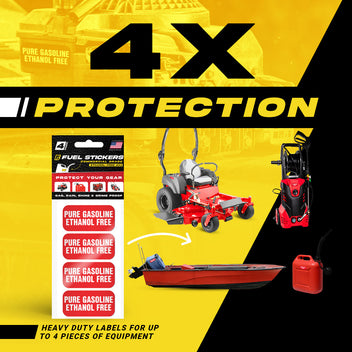 Fuel Stickers - Heavy-Duty Gas Can Labels and Outdoor Power Equipment ...