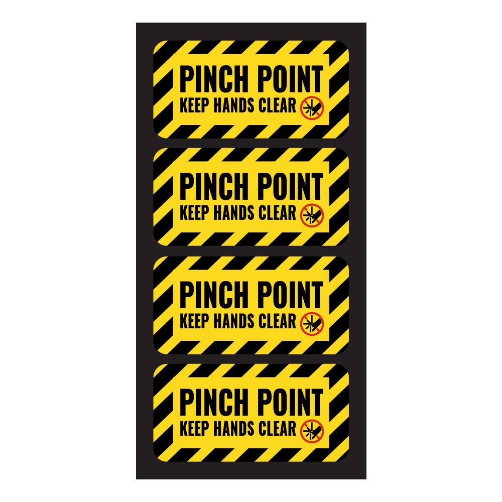 Pinch Point Sticker - for Equipment and Machinery - High Visibility ...