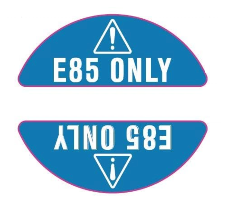 E85 Only Gas Cap Stickers | Flex Fuel Labels – FuelStickers.com
