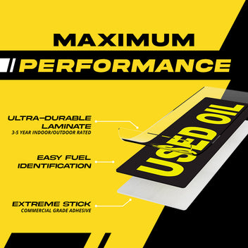 Fuel Stickers - Heavy-Duty Gas Can Labels and Outdoor Power Equipment ...