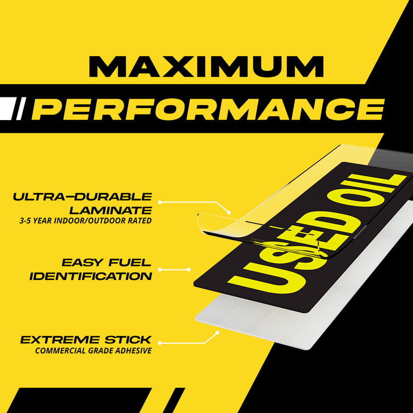 Fuel Stickers - Heavy-Duty Gas Can Labels and Outdoor Power Equipment ...