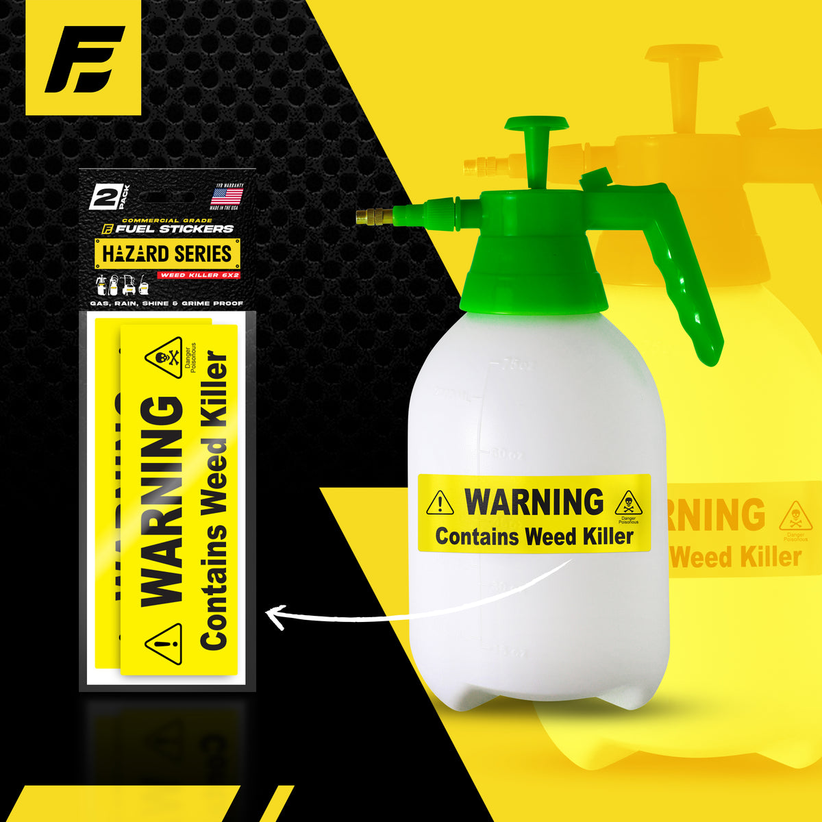 Pump Sprayer Labels (Hazard Series) – FuelStickers.com